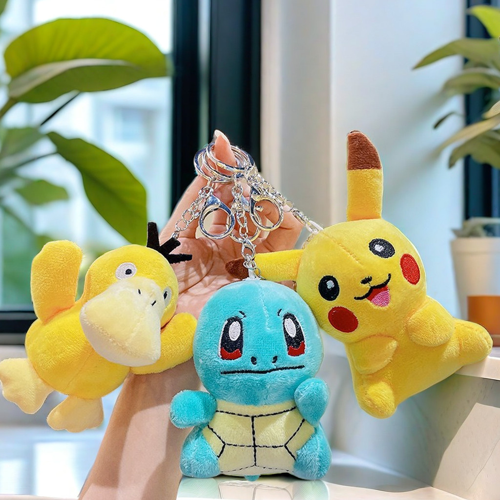 Adorable Pokemon Animated Creature Plush Keychains - Cute Couple's ...