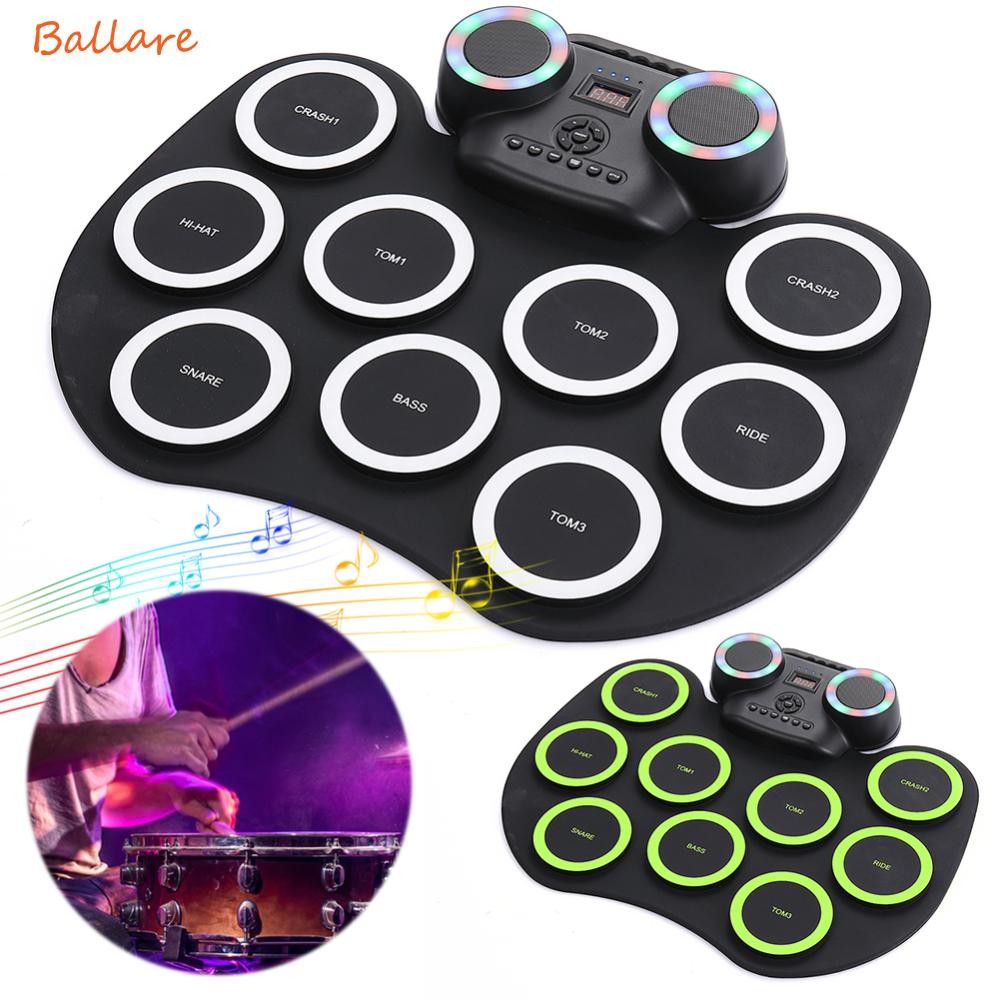 Electronic Drum Set with Speaker Hand-rolled Drum 9 Pad MIDI Interface ...