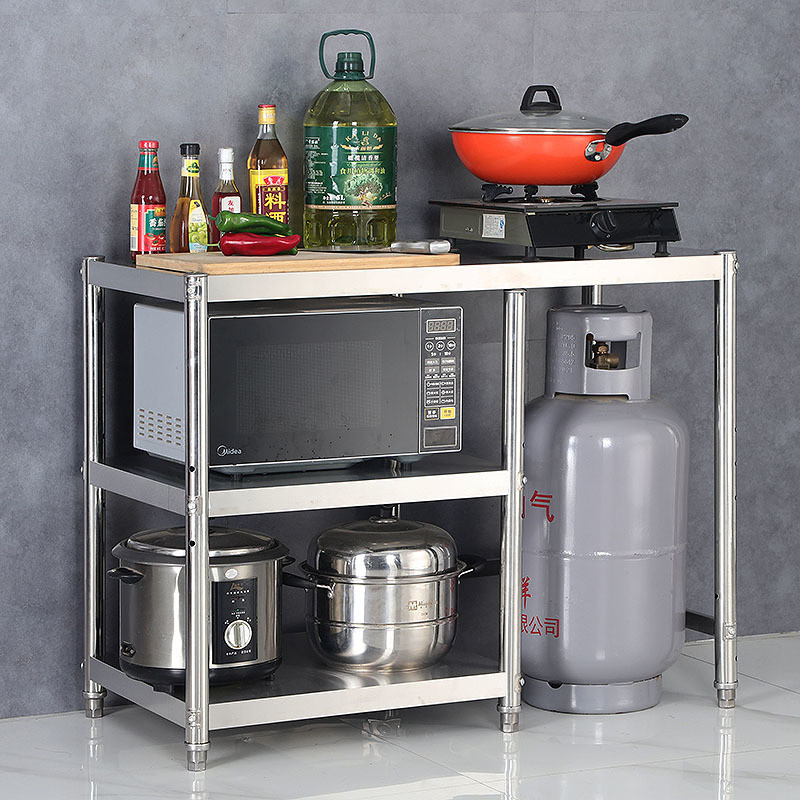 Gas Tank Kitchen Special Stainless Steel Storage Rack Microwave Oven ...