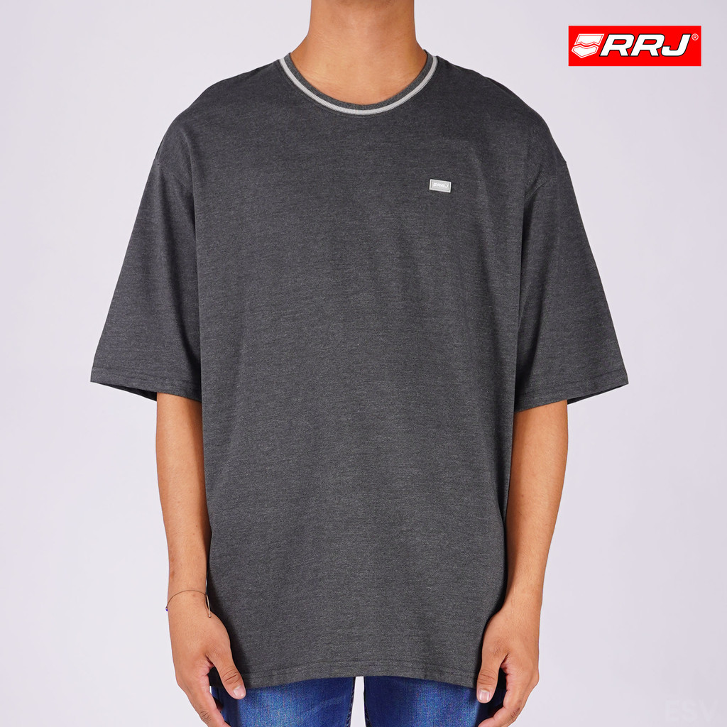 RRJ Men's Basic Tees Boxy Fitting Heather Fabric Trendy Fashion Casual ...