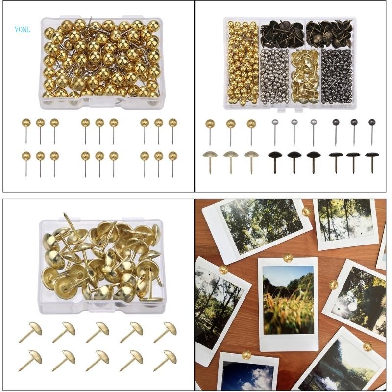 Vonl Map Tacks Push Pins Round Head Tacks Map Pins School Office ...