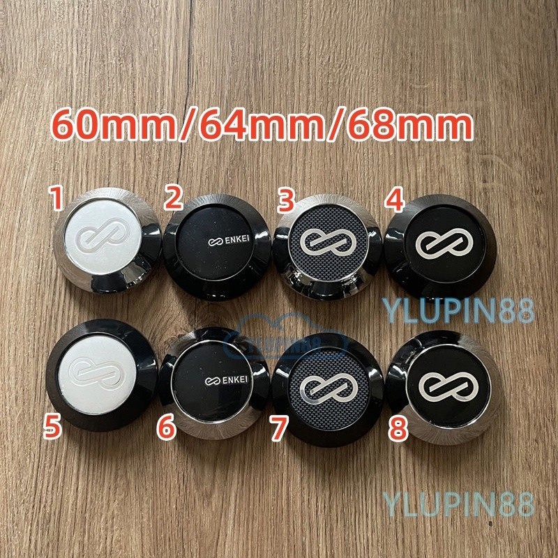 4pcs 68/64/60mm Enkei Chrome Car Styling Sport Rim Center Caps Emblem ...
