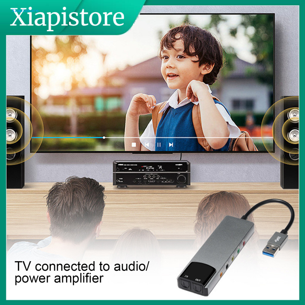 [ Xiapistore ] Usb Sound Card Analog Audio Playback Device Usb Fiber ...