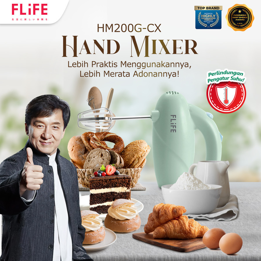 Flife Hand Mixer 200W HM200G-CX Original HM200GCX Official Warranty ...