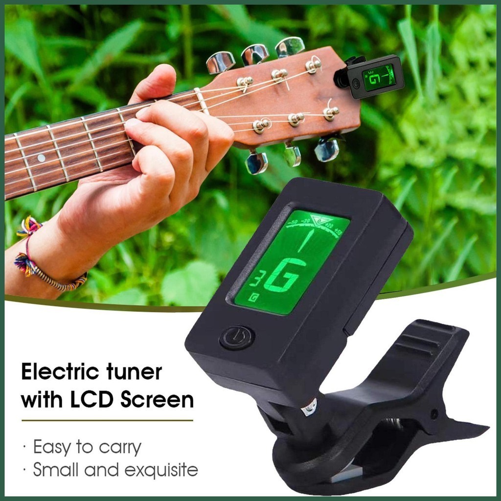 Clip on Guitar Tuner String Instruments Tuner Clip-On with LED Screen ...
