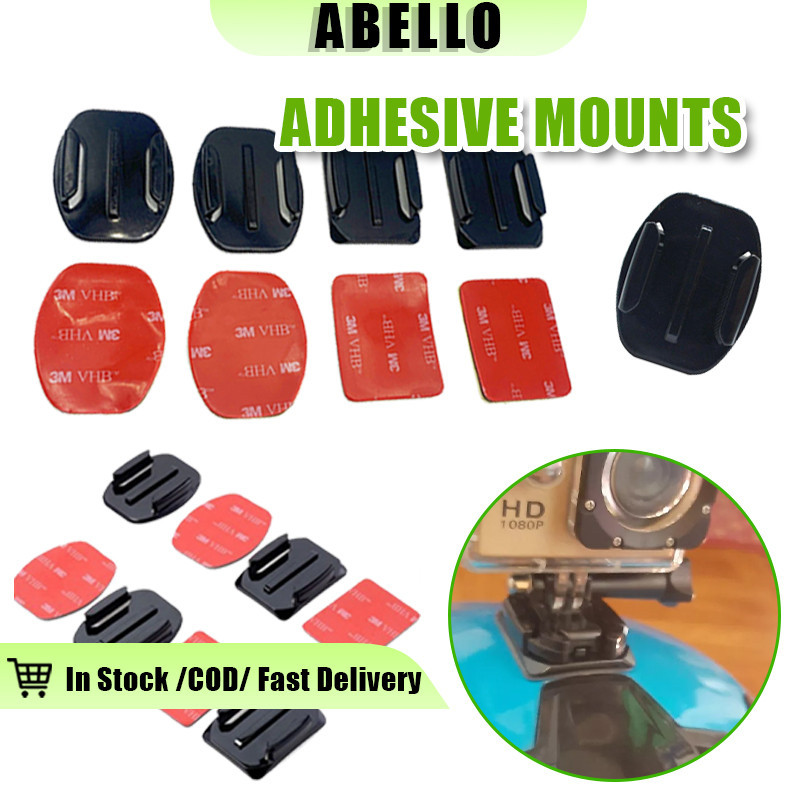 4 Pack Gopro Helmet Mount Motorcycle Action Camera Mount 3M Adhesive ...