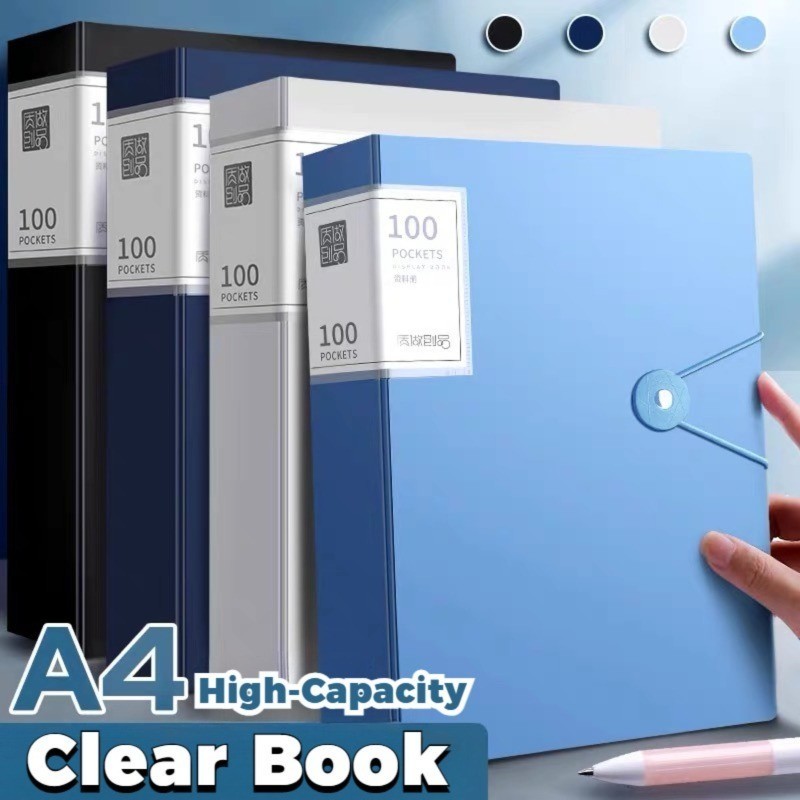 Clear Book Long/A4 Folder File Organizer Expanding Paper Organizer ...