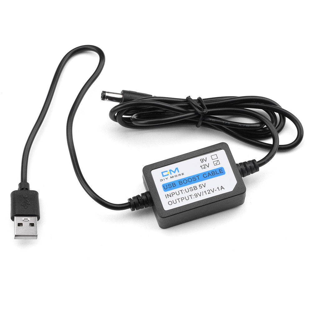 DIYMORE USB to DC Convert Cable 5V to 12V Voltage Step-Up Cable 5.5x2 ...