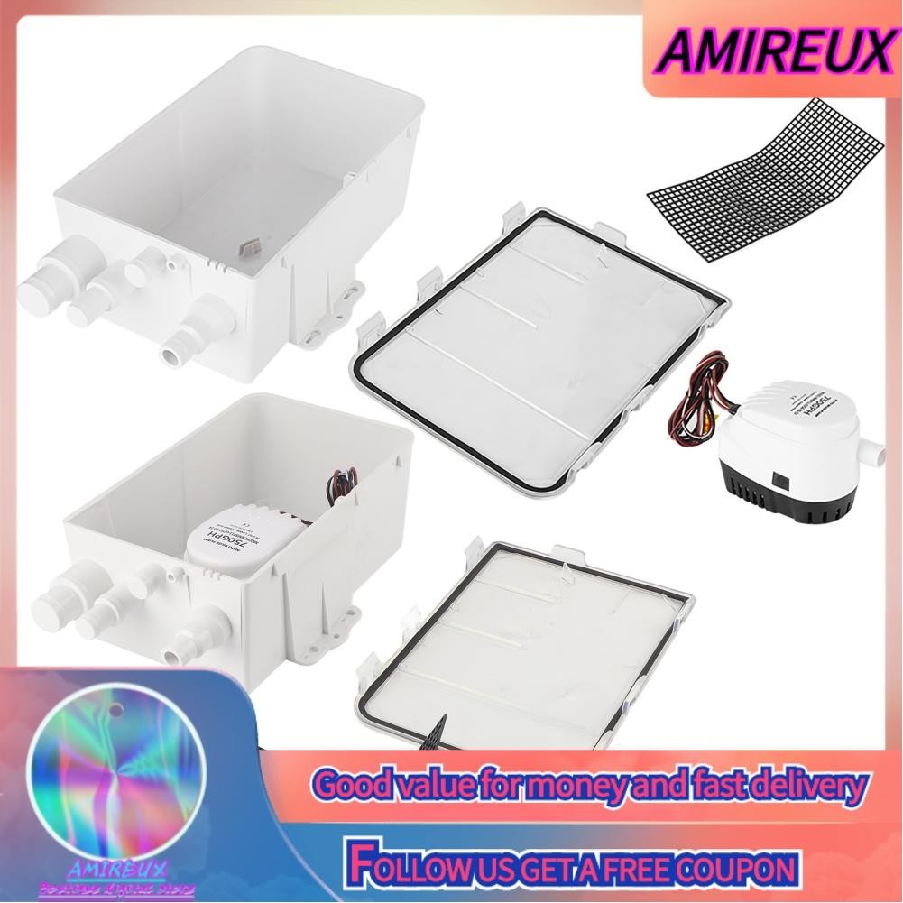 Amireux 750GPH Marine Shower Sump Pump Drain Kit System Automatic ...