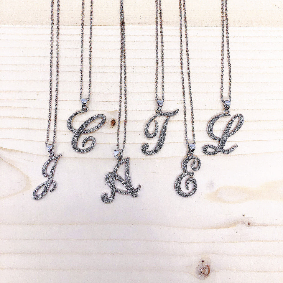 JACATEL Cursive Initial Pendant Necklace | Shopee Philippines