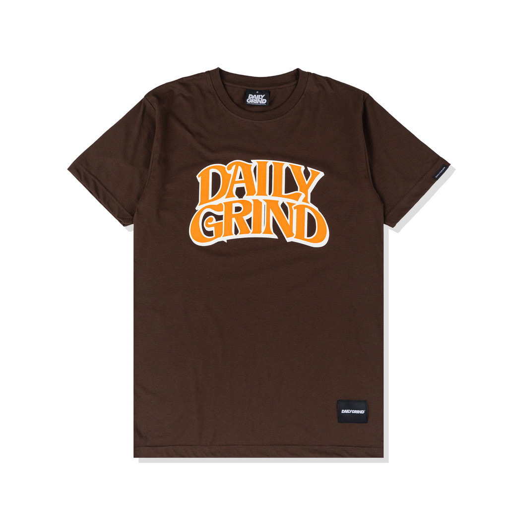 DAILY GRIND STRIP TSHIRT BROWN | Shopee Philippines