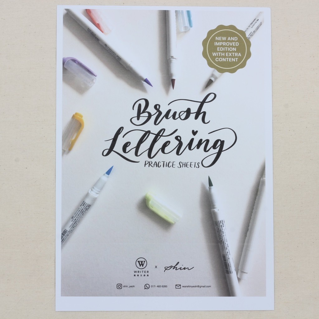 Brush Lettering Practice Sheets-New Edition | Shopee Philippines