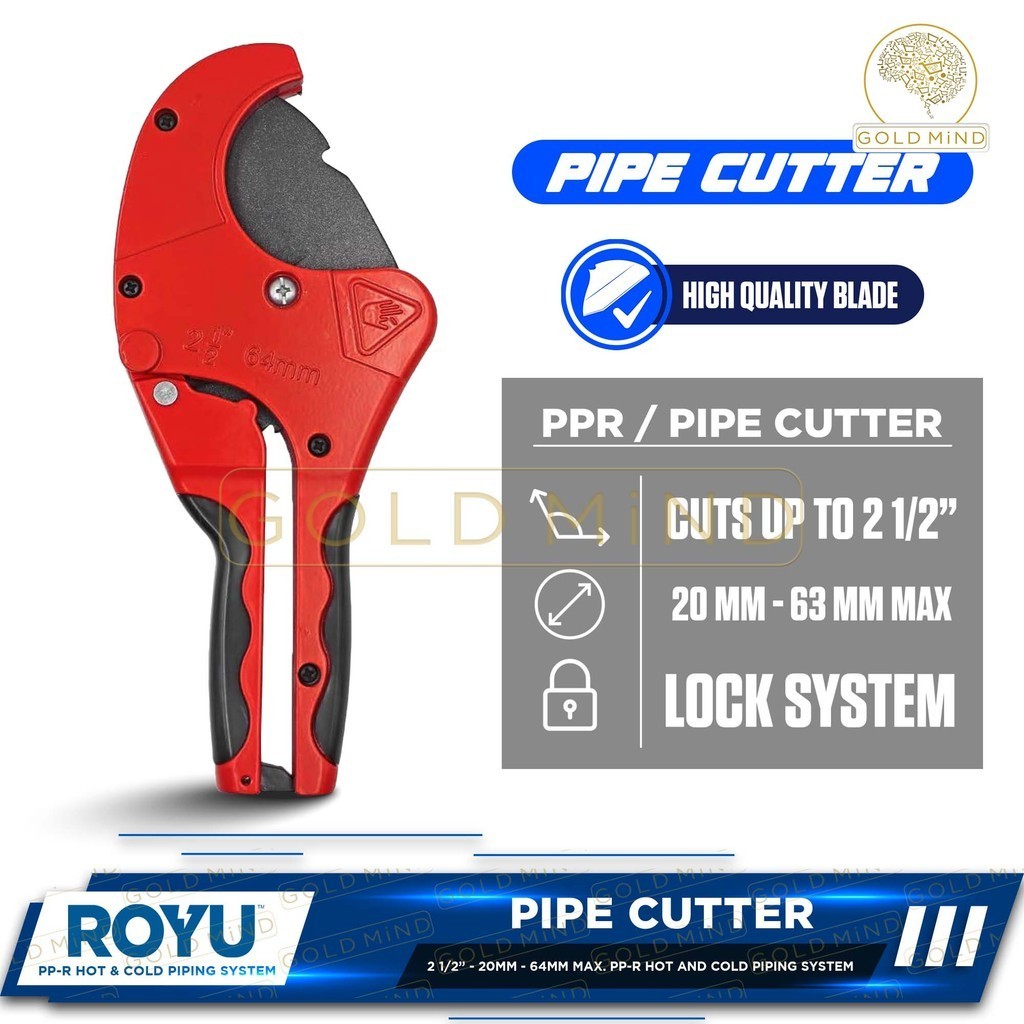 Royu PPR / Pipe Manual Cutter High Quality Blade (2 1/2" / 20mm - 64mm ...