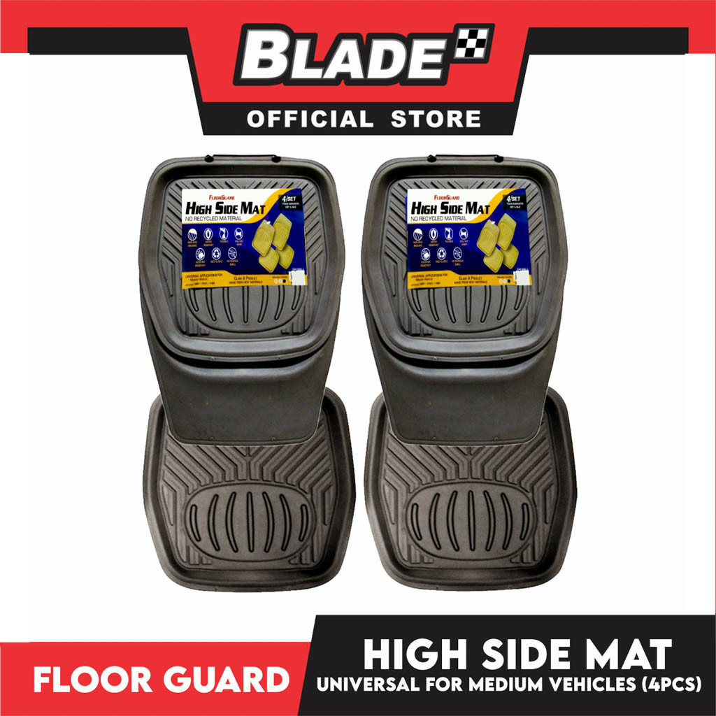 Floor Guard High Side Mat Universal Car Mat for Medium Vehicles 4Pieces ...