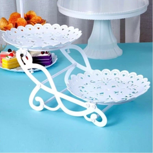European-style creative cake two-story display rack dessert rack fruit ...