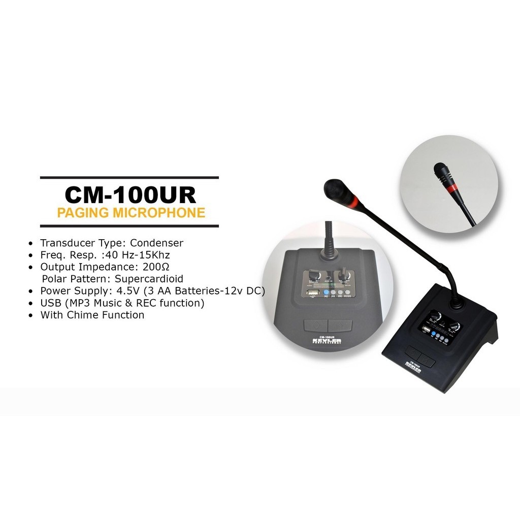 ORIGINAL KEVLER CM-100UR condenser Desk Microphone wit Chime ...