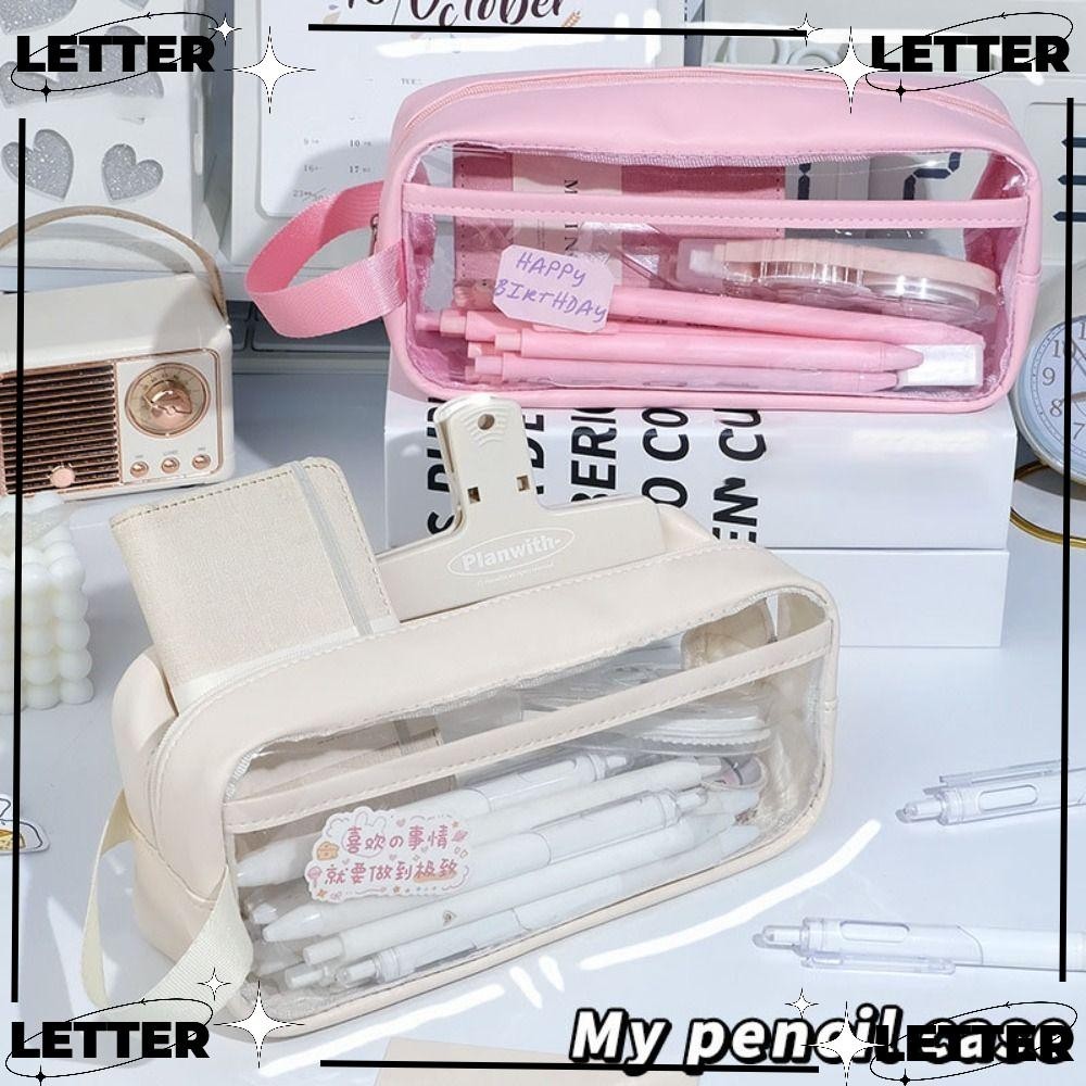 LET Pencil Pouch, Portable Large Capacity Pencil , Multi-function ...