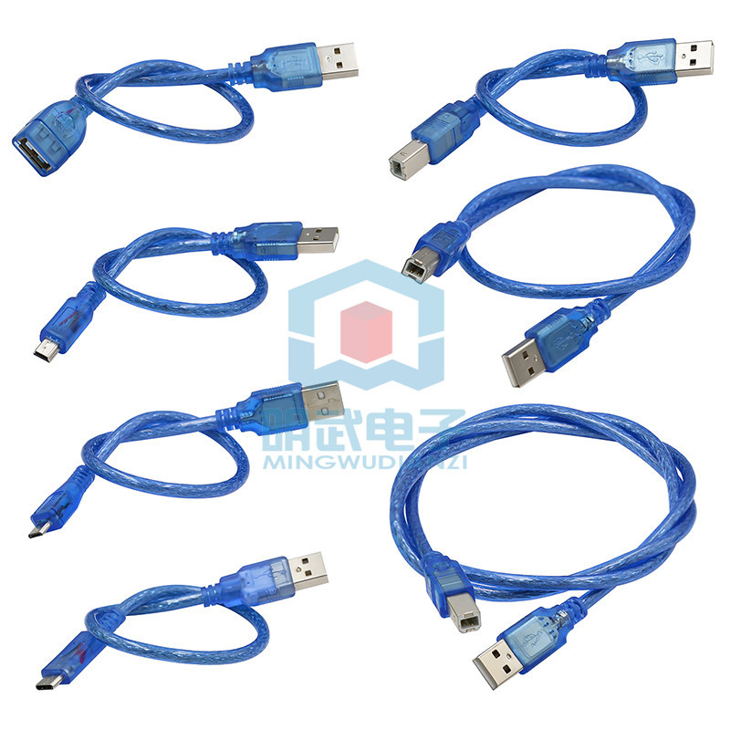 Usb printer blue data cable For Aarduno 2560 due por micro mini ...