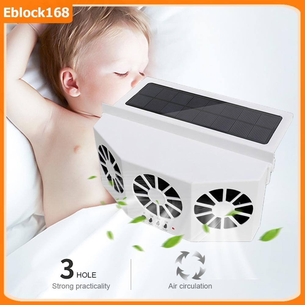 【Fast Delivery】 Solar Powered Auto Car Fan 2.4V Auto Ventilation Fan ...