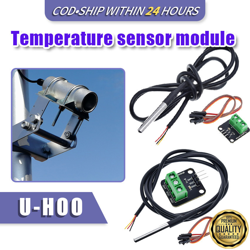 Pluggable Terminal Waterproof DS18B20 Temperature Sensor Stainless ...