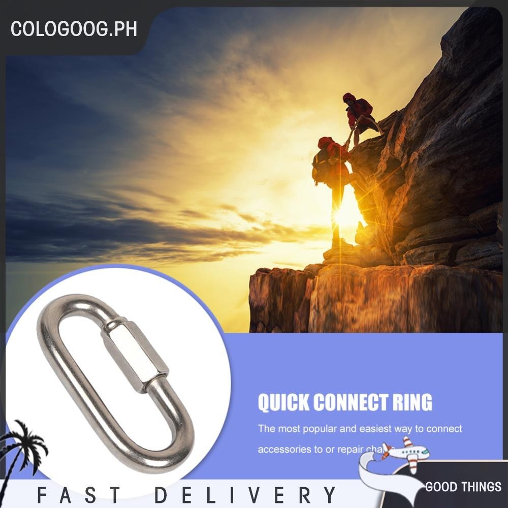 Climbing Gear Carabiner Stainless Steel Quick Links Chain Connecting ...