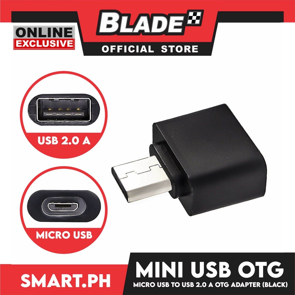 OTG Adapter Micro Usb to Usb 2.0 (Black) | Shopee Philippines