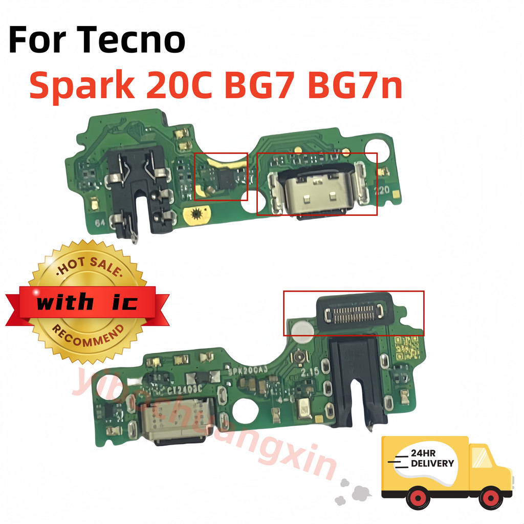 For Tecno Spark 20C BG7 BG7n USB Dock Charger Port Plug Headphone Audio ...