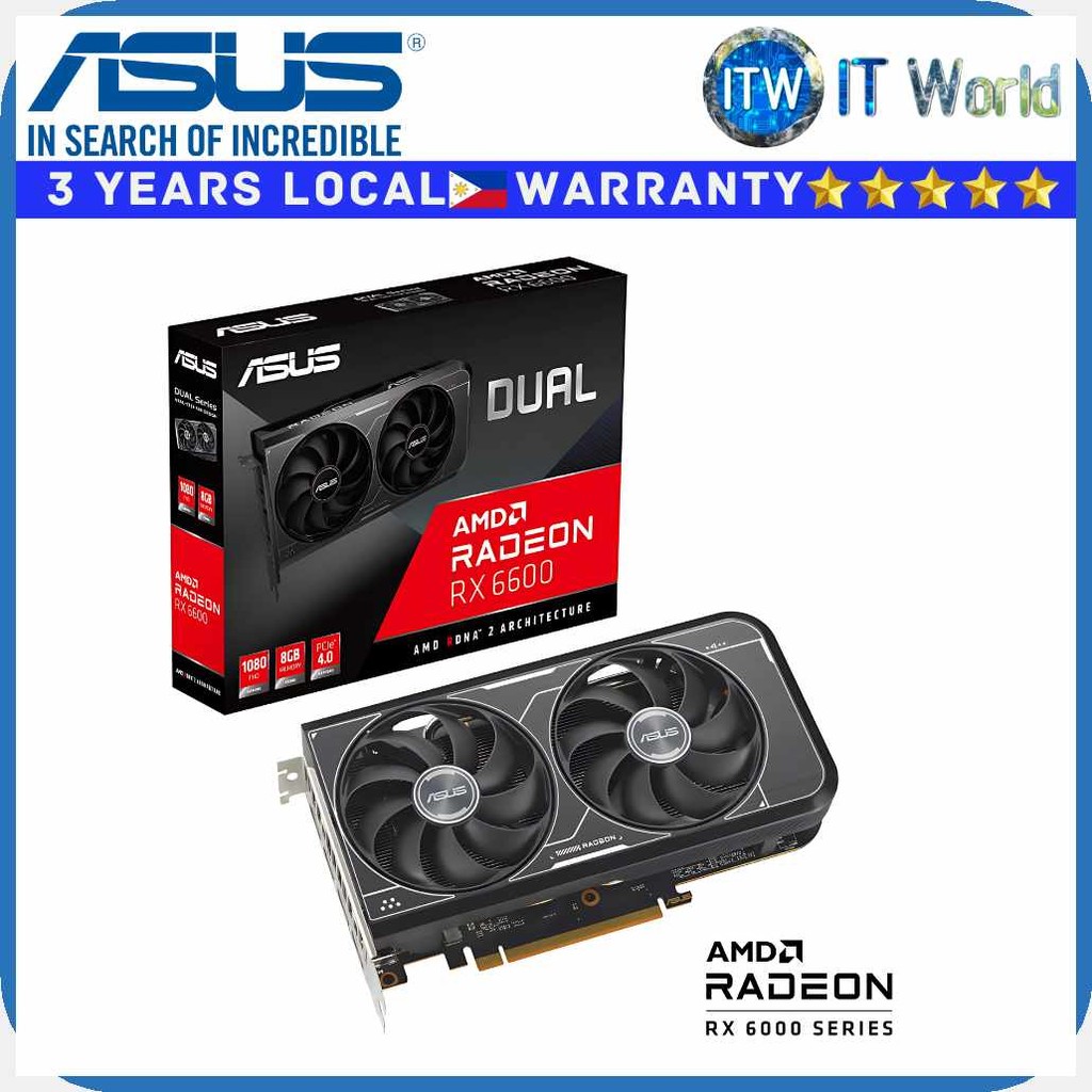 Itw]s||*IY~ASUS~DB*RX~F*6600~u*V3~X*Dual~f*8GB~Z*GDDR6 AMD Radeon ...