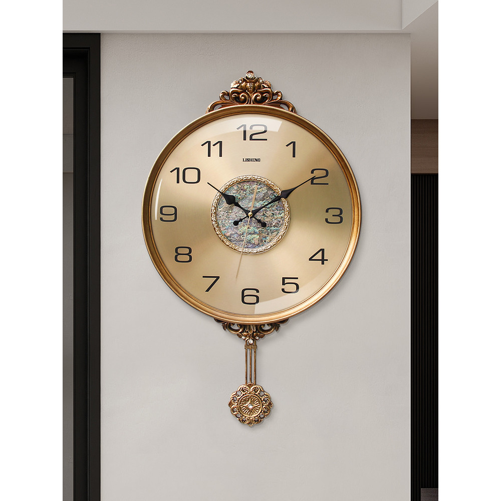 Lisheng European Style Wall Clock Living Room Creative Clock ...