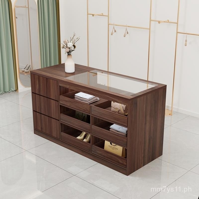 Clothing Store Island Cabinet Display Stand Cash Register Counter ...