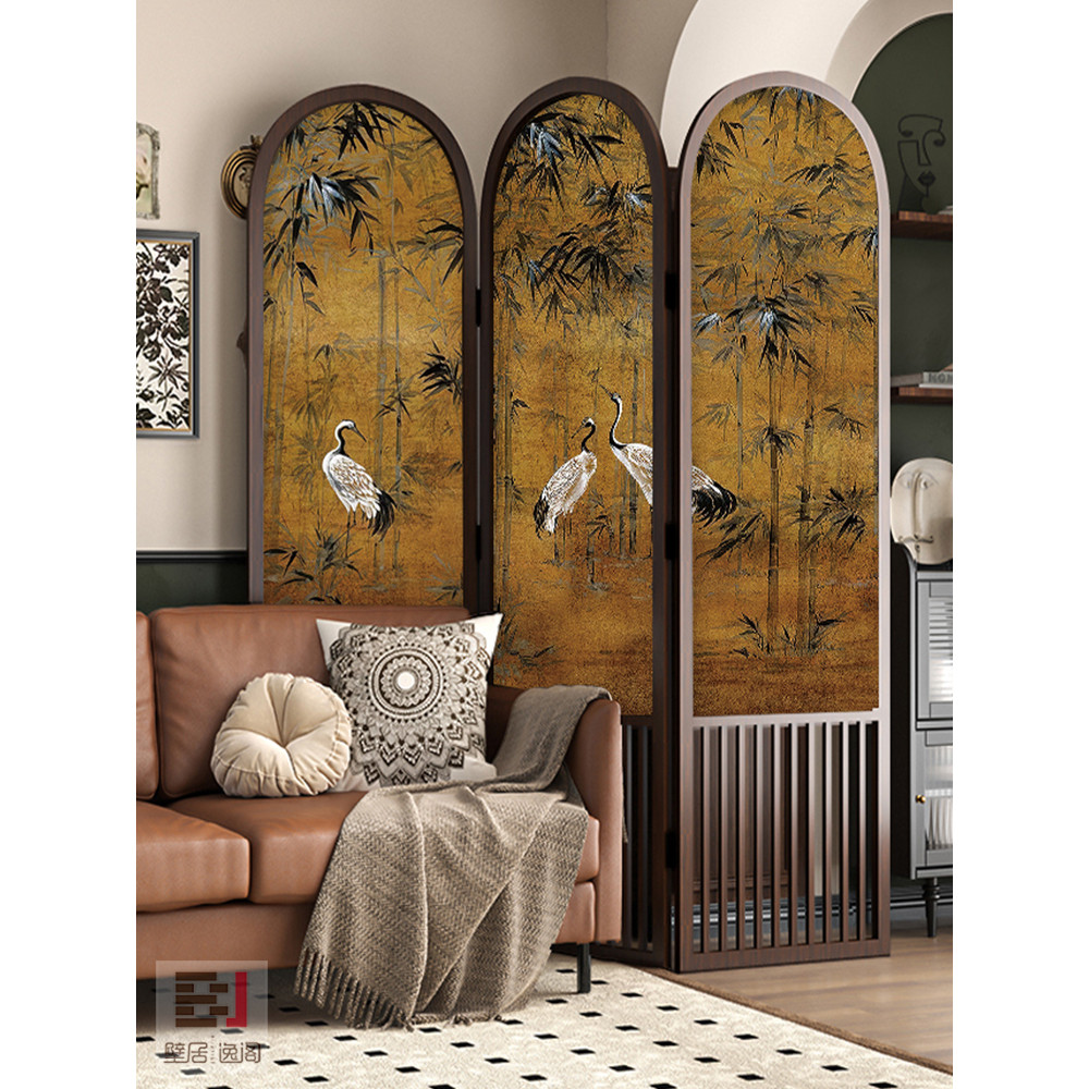 Wall Residence Elegant Chinese Style Screen Transformation Wallpaper ...