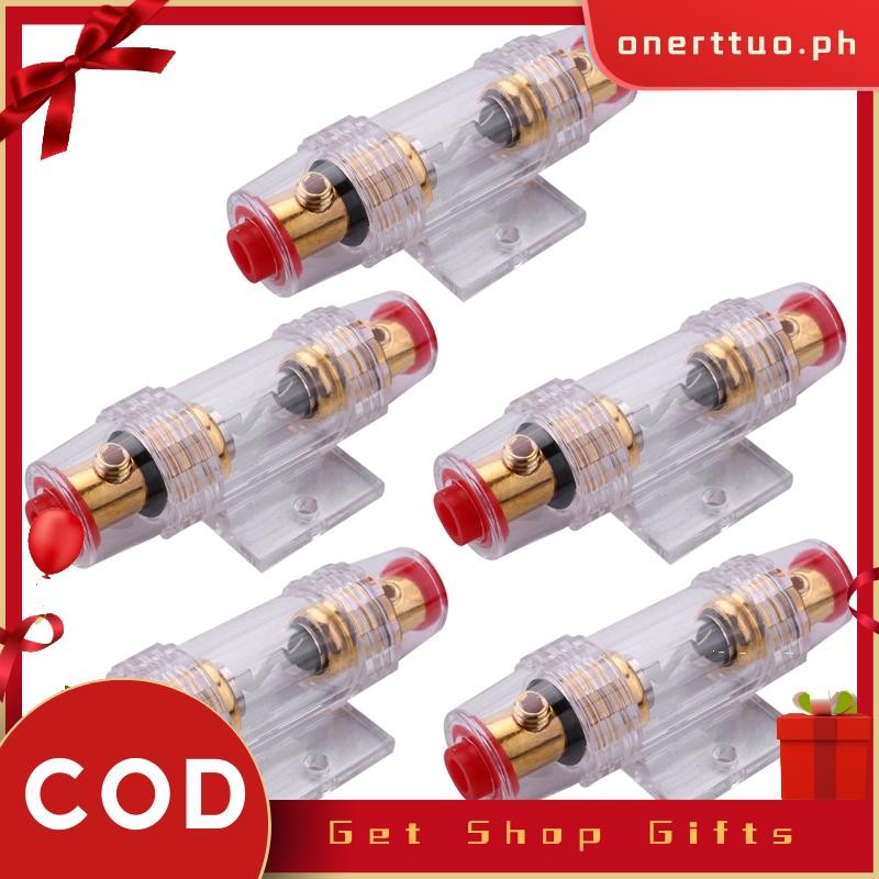 5X Car Stereo 8 Gauge Support Fuse Holder and Fuse 60 Amp Audio Cable ...