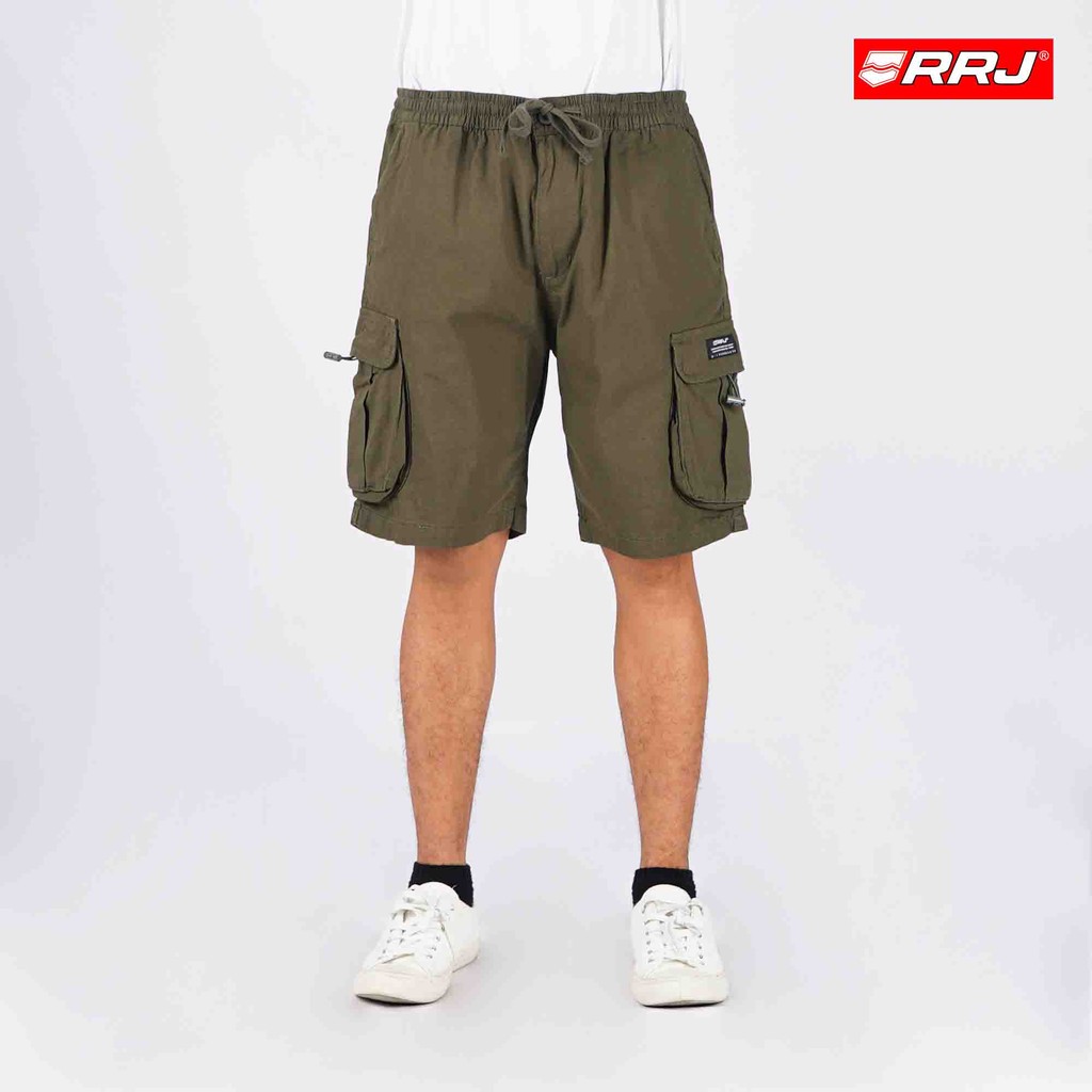 RRJ Men's Basic Non-Denim Cargo Short Mid-Rise Rinse Wash Fabric 169141 ...