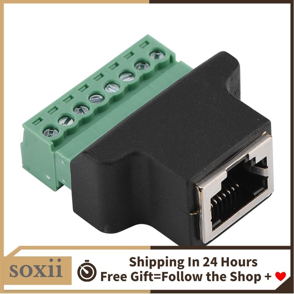 RJ45 to 8 Pin Screw Terminal Connector Female Jack Block for Digital ...