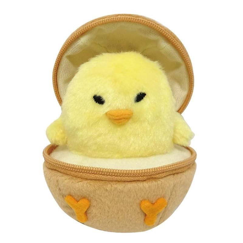K Company Gudetama Egg-Shaped Keychain Mascot Shakipiyo H85×W70×D70mm ...