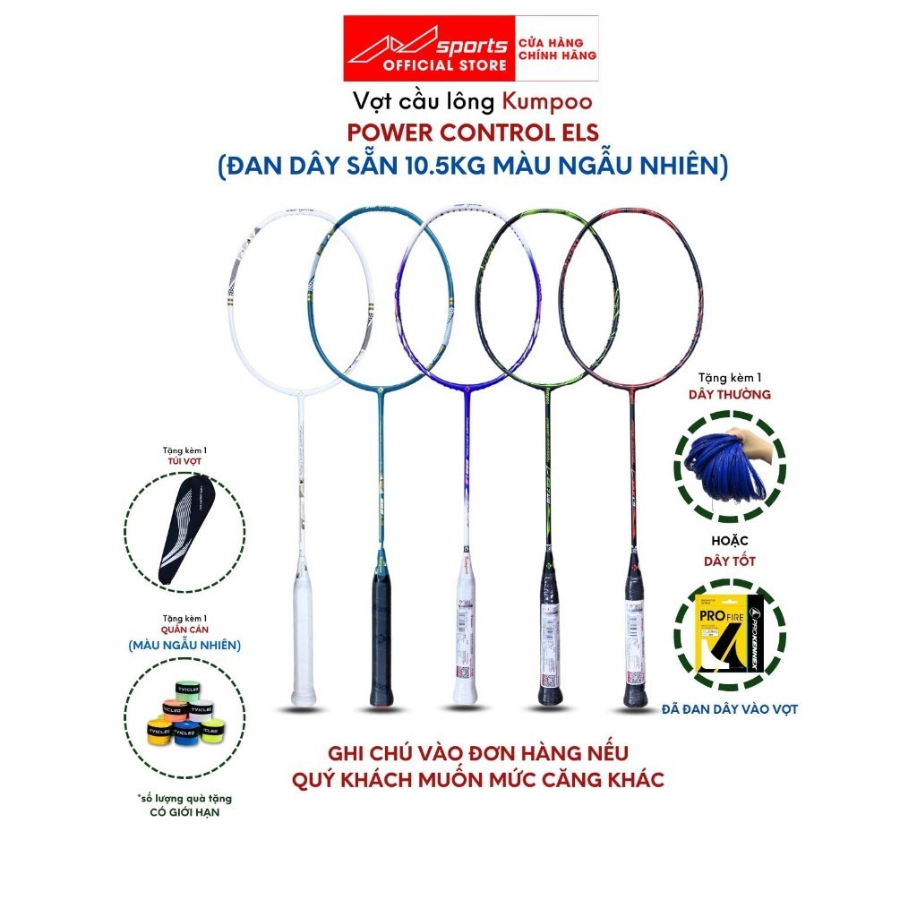 Kumpoo Power Control K520 Pro badminton racket has 10.5kg strings ...