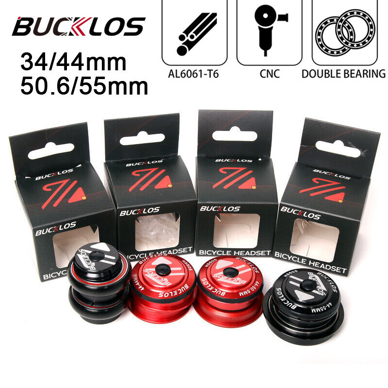 BUCKLOS Sealed Bearing Headset CNC 44mm Ragusa Headsets 34mm Tapered Headset for MTB Parts ...