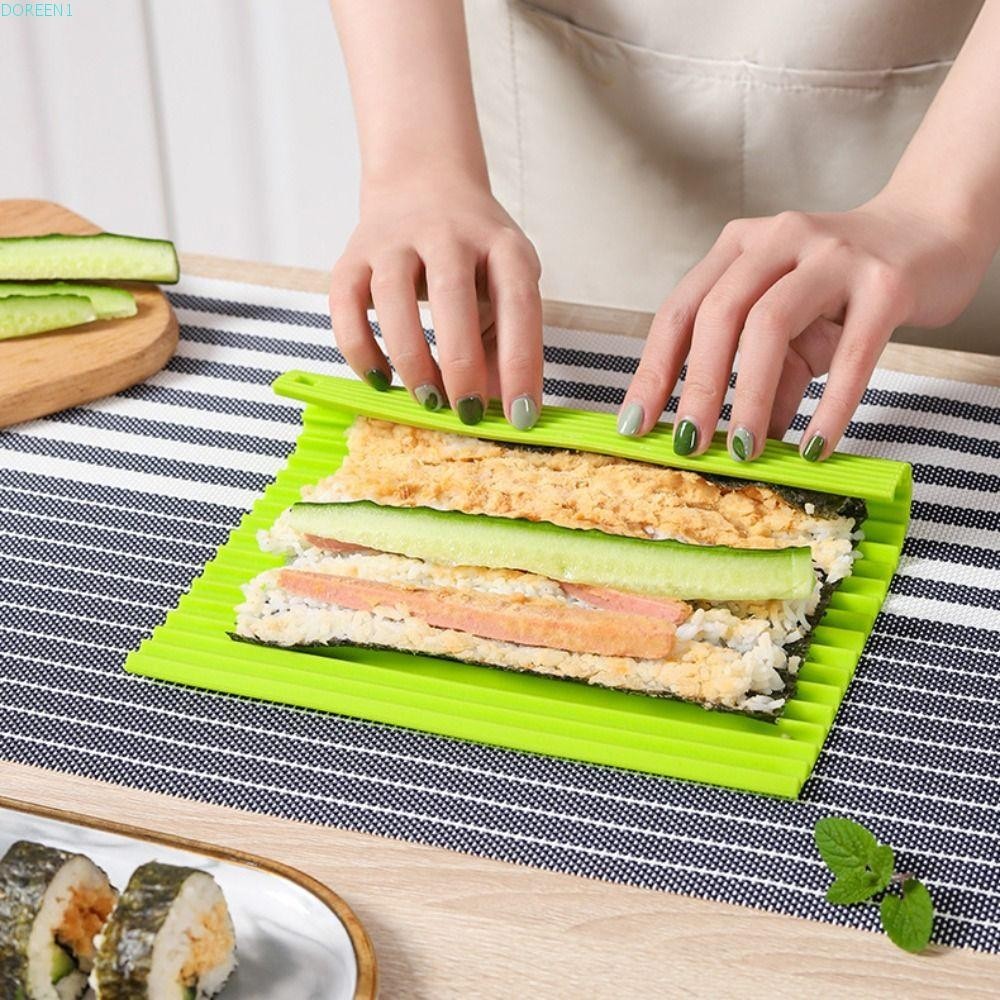 DOREEN1 Silicone Sushi Roller Mats, Food Grade Material Reusable Cake ...