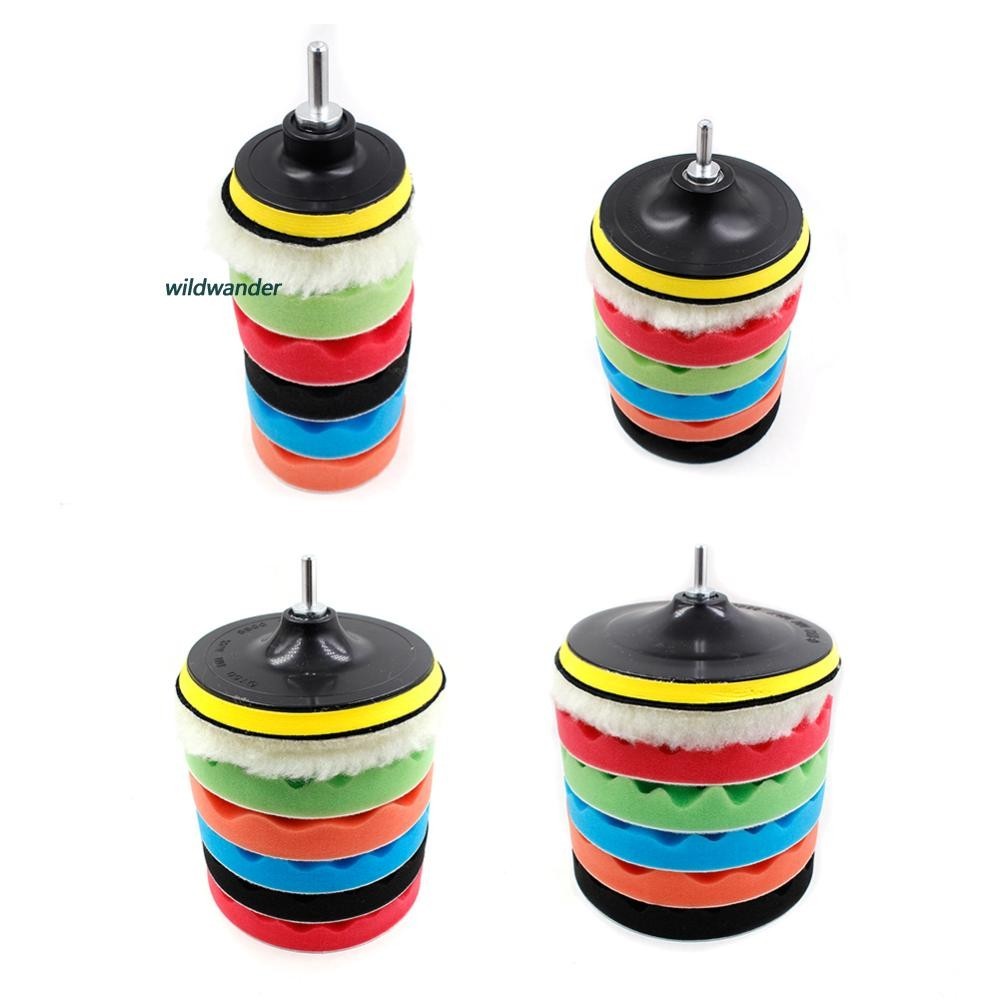 8pcs 3/5/6/7 Inch Buffing Sponge Pad Set Car Polishing Disc Auto ...