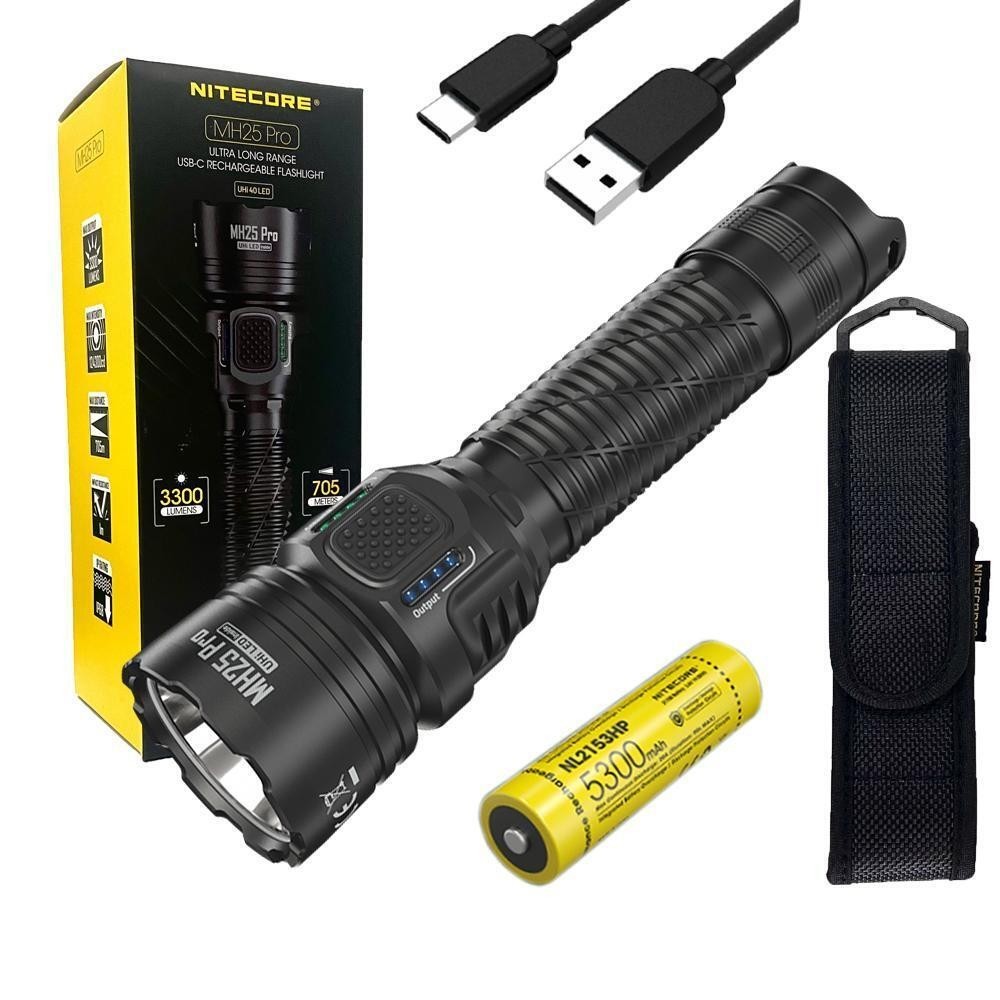 Nitecore MH25 PRO Multitask Hybrid Series Rechargeable Flashlight -3300 ...