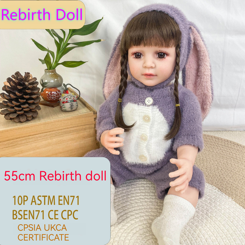 55cm Simulation Princess Baby Simulation Rebirth Doll 3D Skin Veins ...