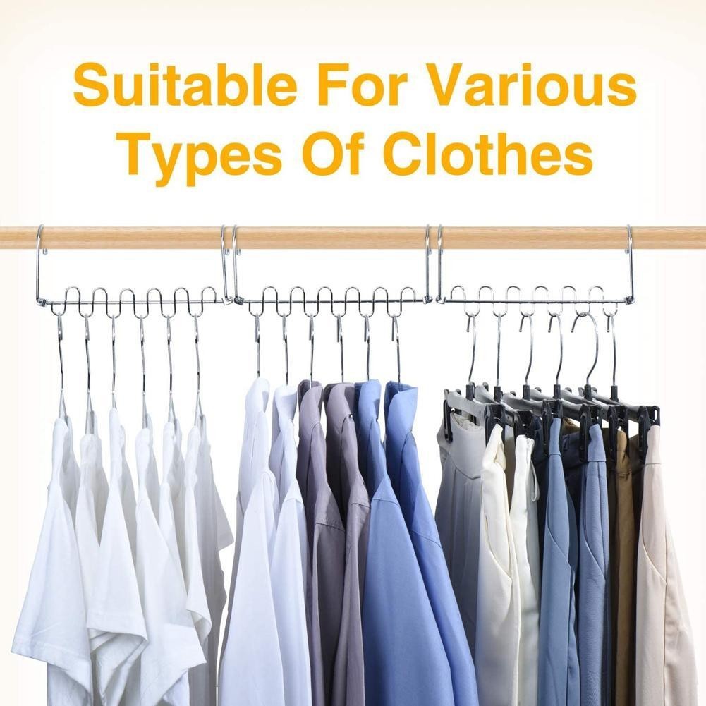 Multi-function S-Shape Clothes Hanger Metal Clothes Hanger Space Save ...