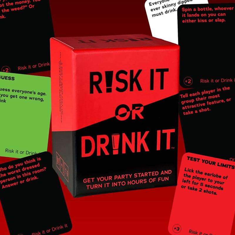 RISK IT OR DRINK IT Fun Drinking Game for Parties: 150 Hilarious Dares ...