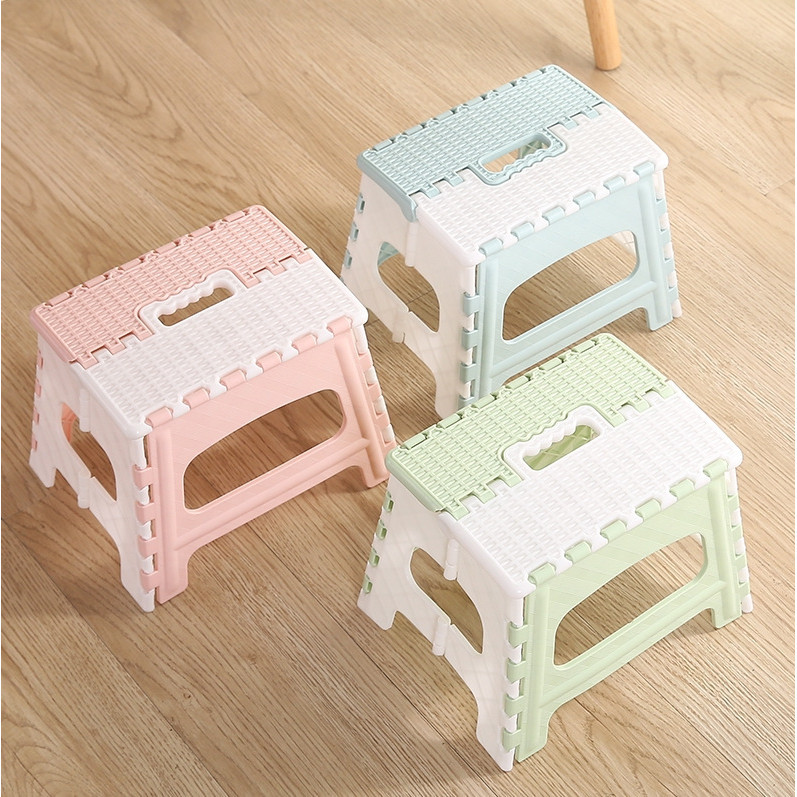 Small Folding Chair Plastic Stool Thick Mini Portable Outdoor Travel ...