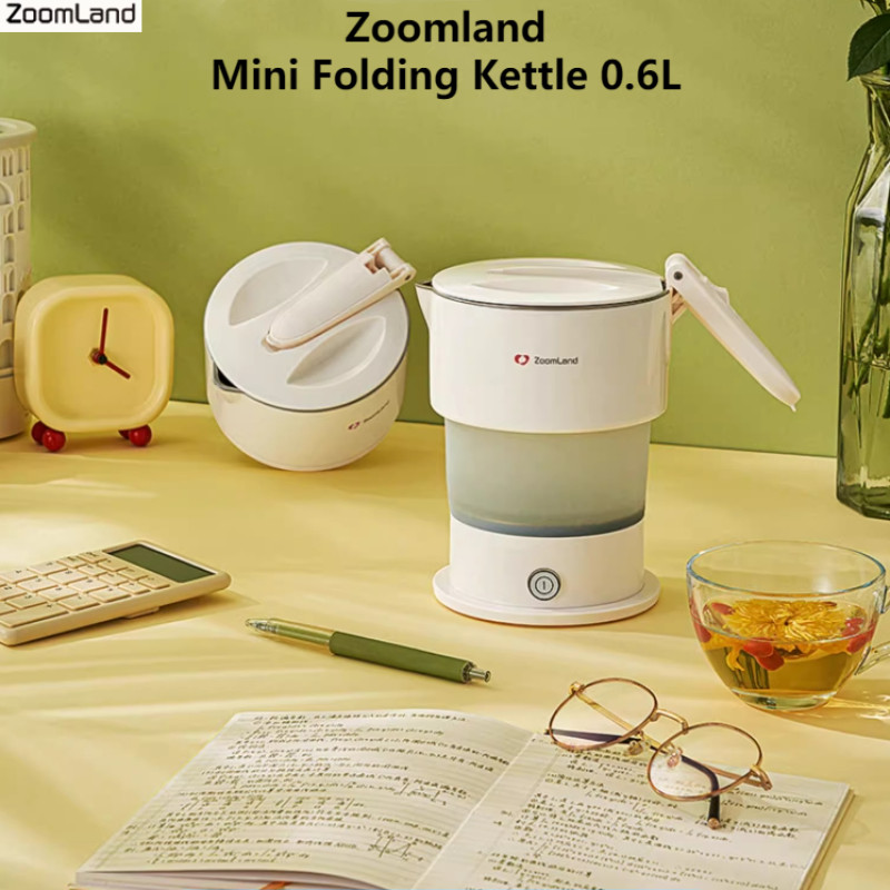 Zoomland Mini Foldable Kettle 0.6L Portable Electric Kettle Insulation Travel Dormitory Business ...