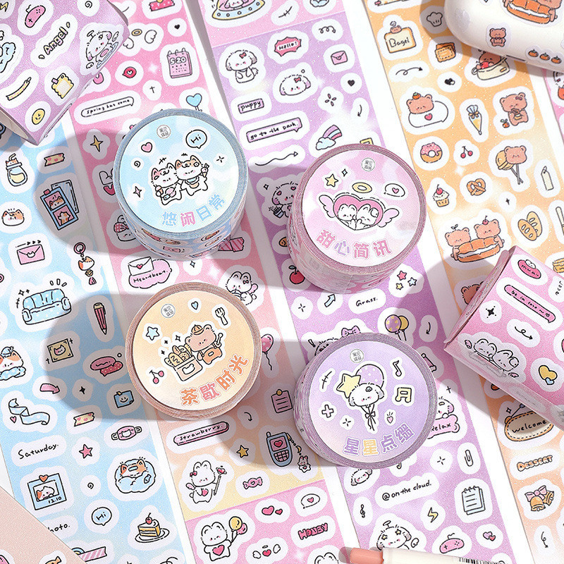 Cdaily|Cute Graffiti Notebook Tape Cartoon Notebook Decoration Material ...