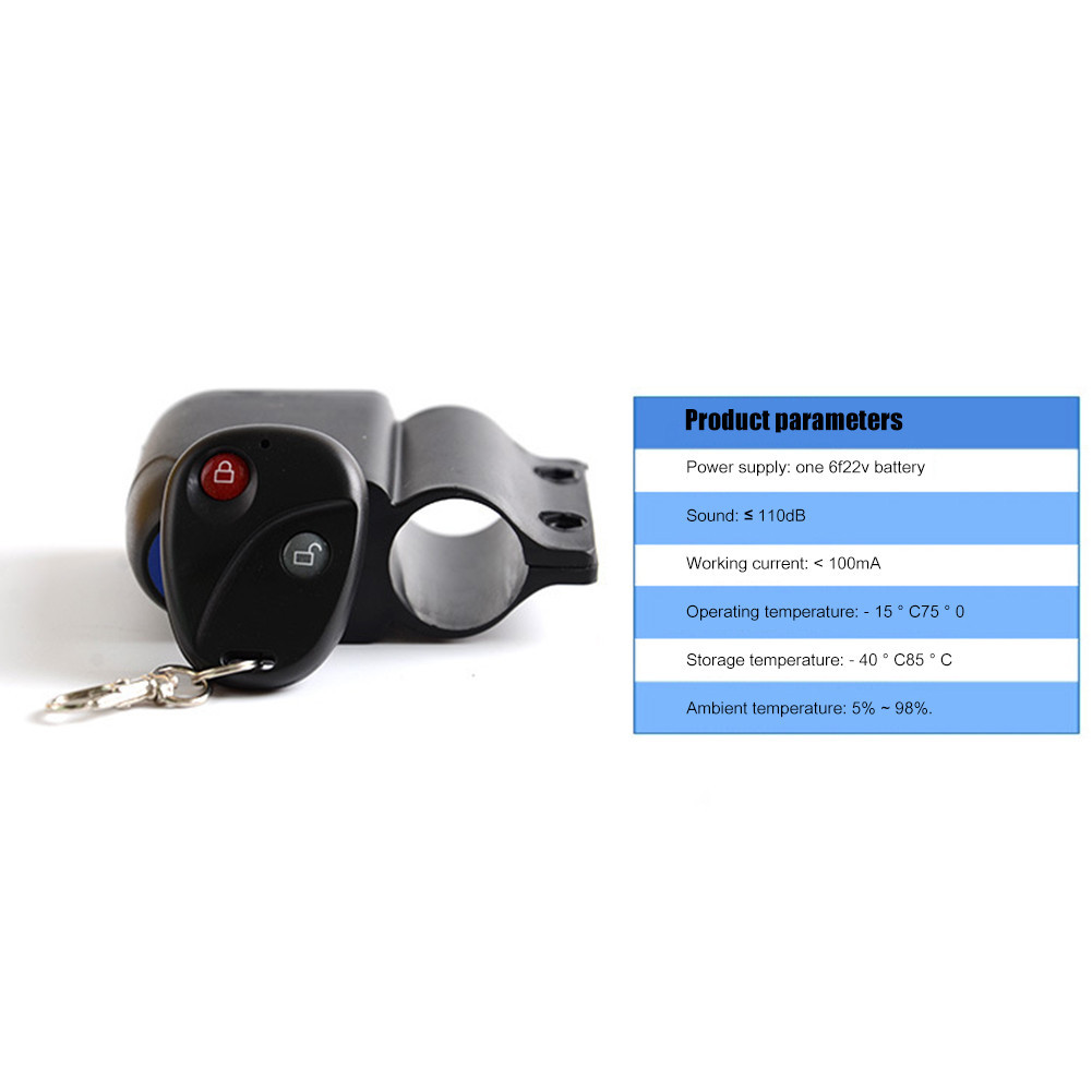 Bicycle Anti-Theft Alarm Bell with Remote Control Scooter Electric Horn ...