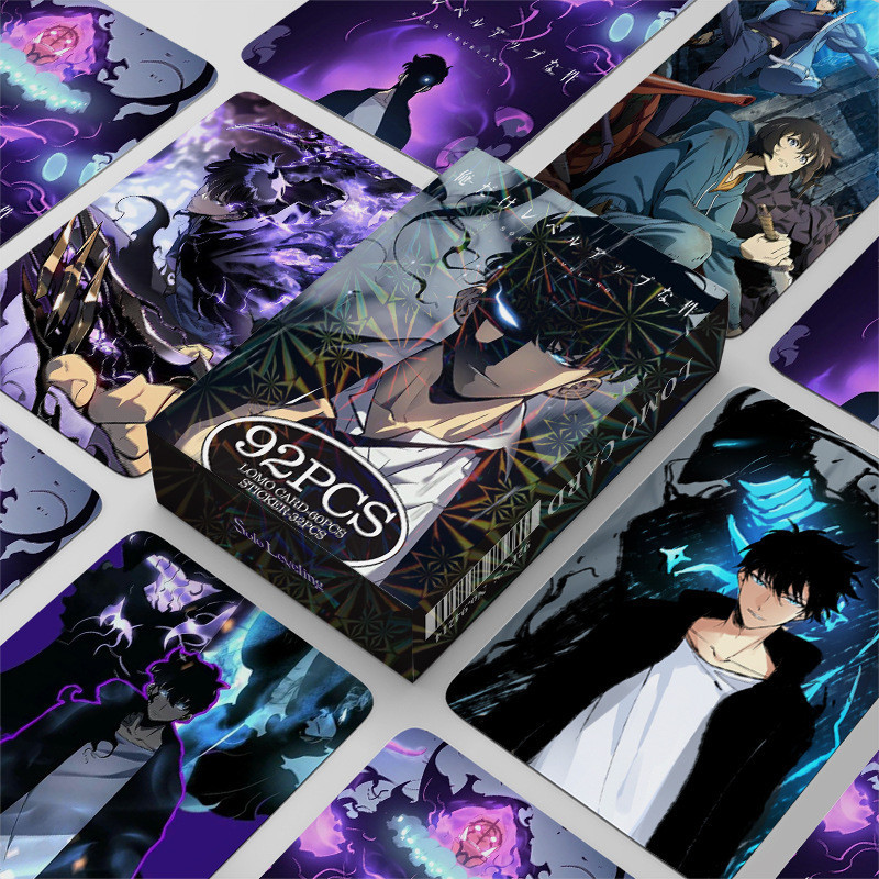 Anime Solo Leveling Photocard Lomo Card Sticker 92pcs/box | Shopee ...