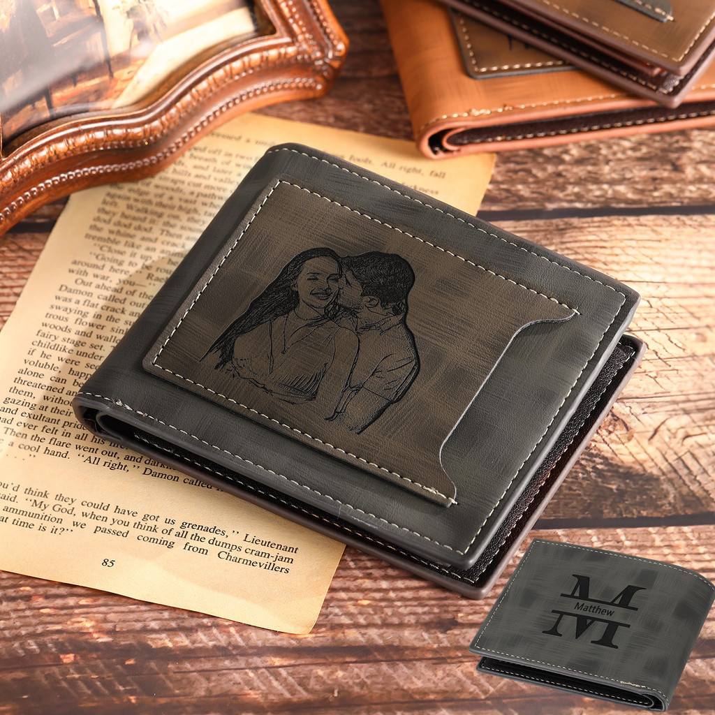 Regalo para sa Araw ng mga Ama Personalized Photo Wallet for Men ...