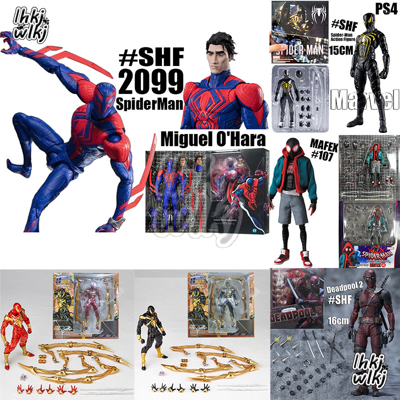 SpiderMan Action Figure Marvel Octopusbuster SHF 2099 SpiderMan Iron ...